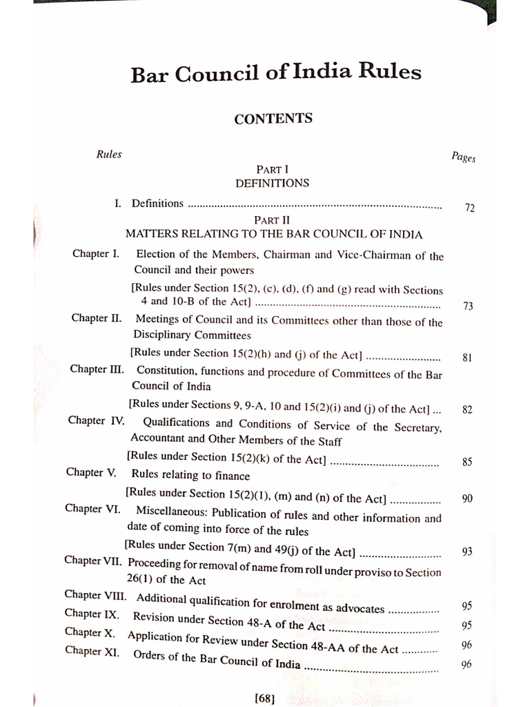 Bar Council India Rules | PDF