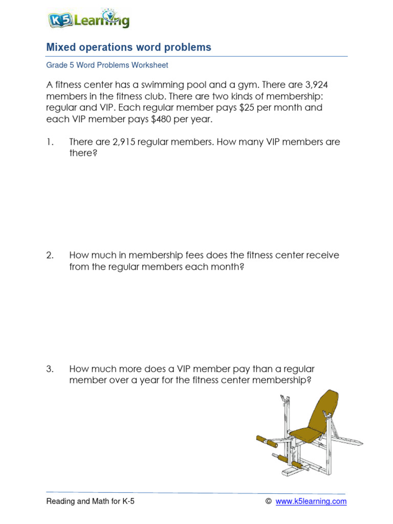 Grade 5 Mixed Operations Problems | PDF