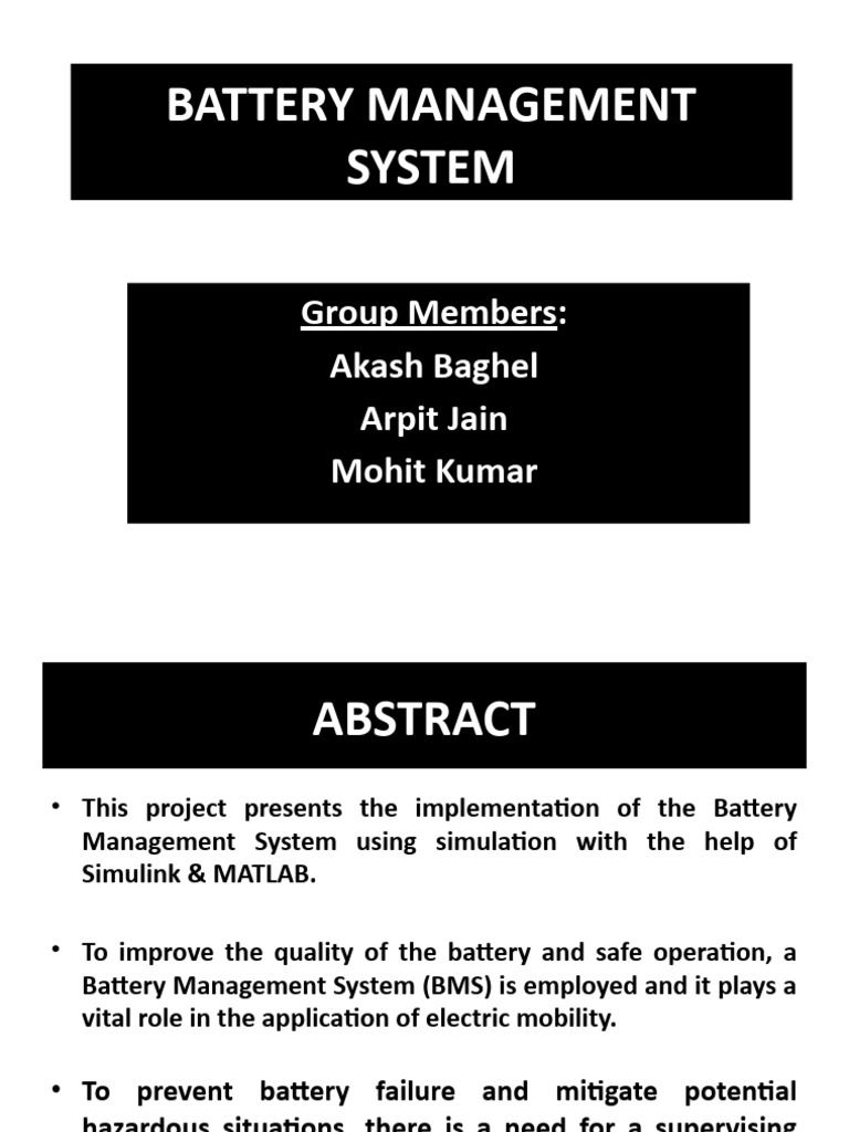 Battery Management System | PDF | Electrical Network | System On A Chip