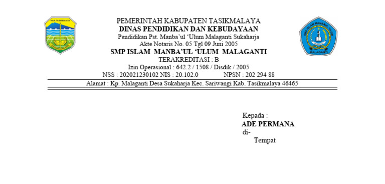 Kop Amplop SKL 2023 | PDF