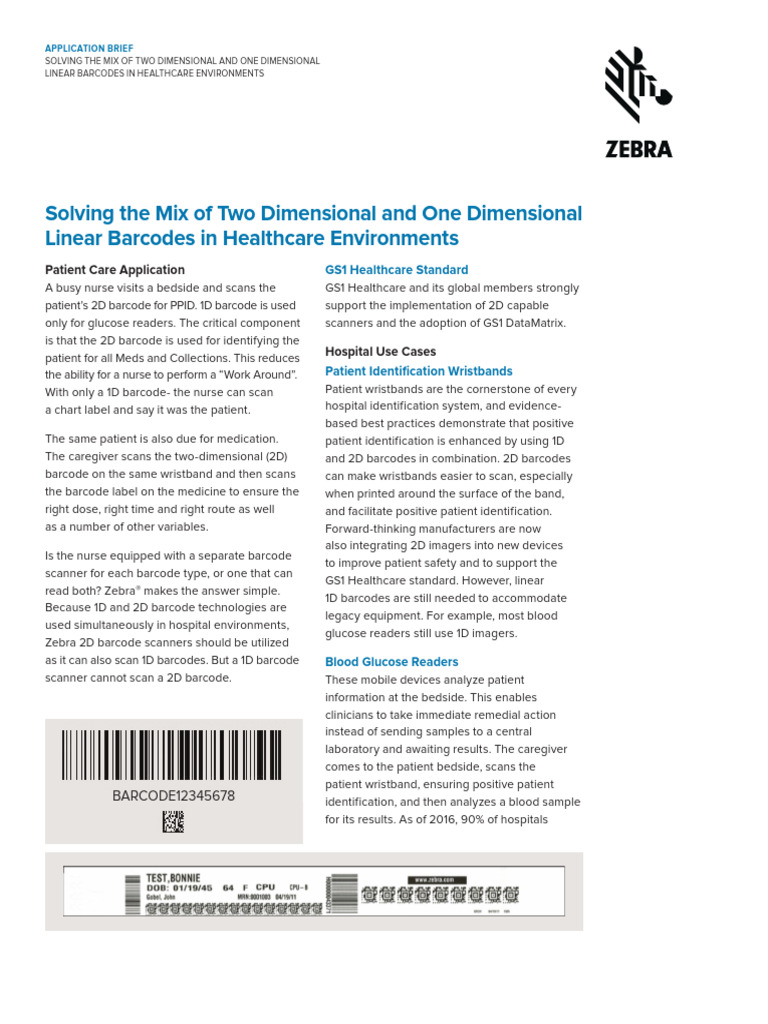 1d and 2d Barcodes Application Brief en Us | PDF | Barcode | Image Scanner