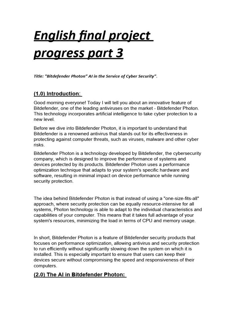 English Final Project Progress 3 | Download Free PDF | Antivirus ...
