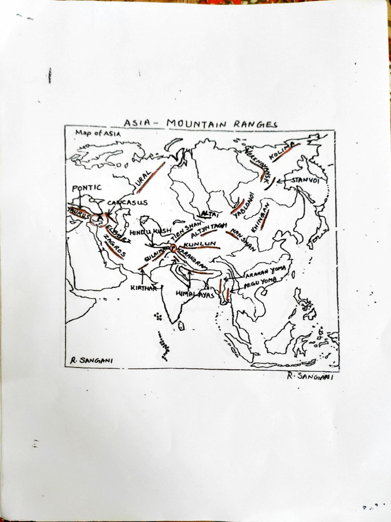 Traceable map of asia