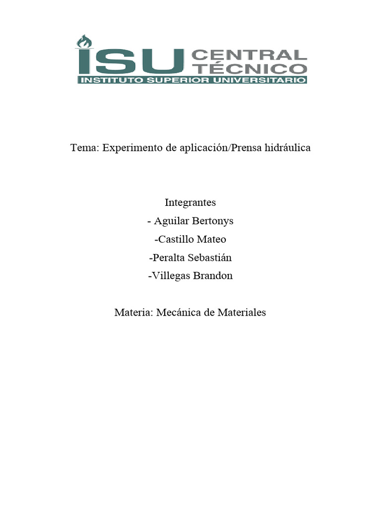 Proyecto Materiales | PDF | Fuerza | Resistencia de materiales