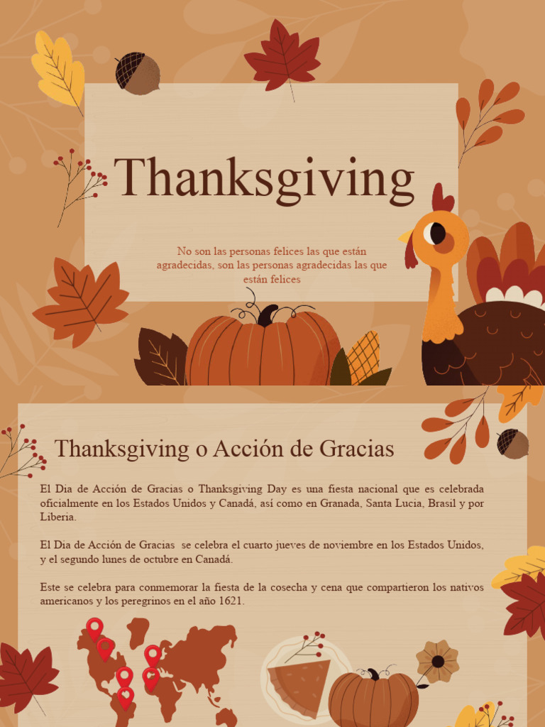 Thanksgiving Español | PDF | Acción de gracias | Alimentos