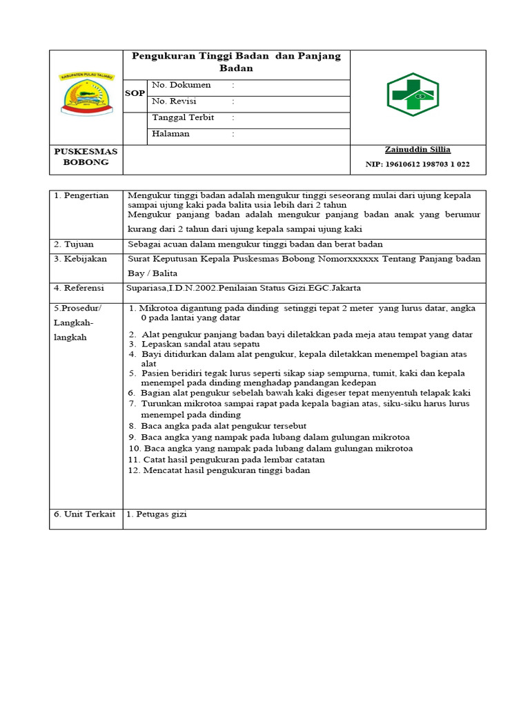 8.1.1 Sop Pemeriksaan Laboratorium | PDF | Pengembangan Diri