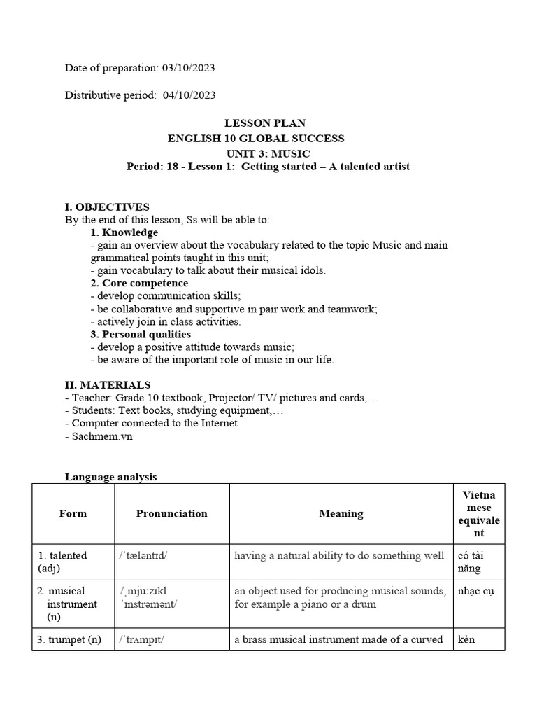 Unit 3 Lesson 1 Pdf Teachers Vocabulary