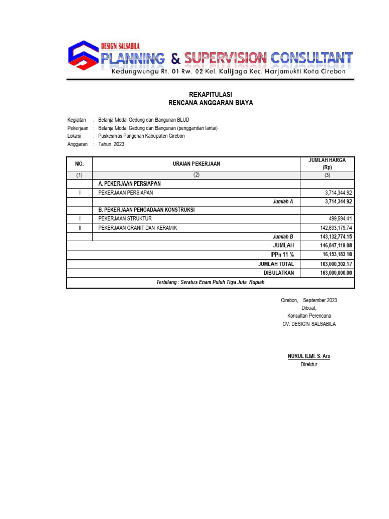 Rekap RAB Rg. Ranap (Lantai) | PDF