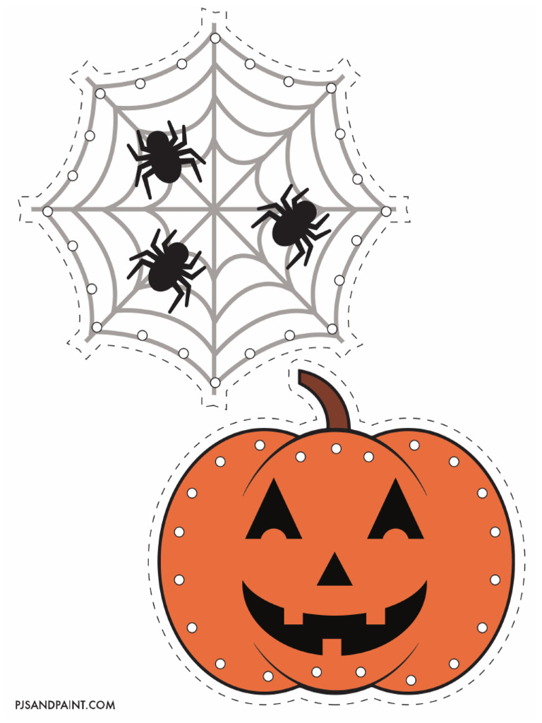 Halloween Lacing Cards - Pjs and Paint | PDF