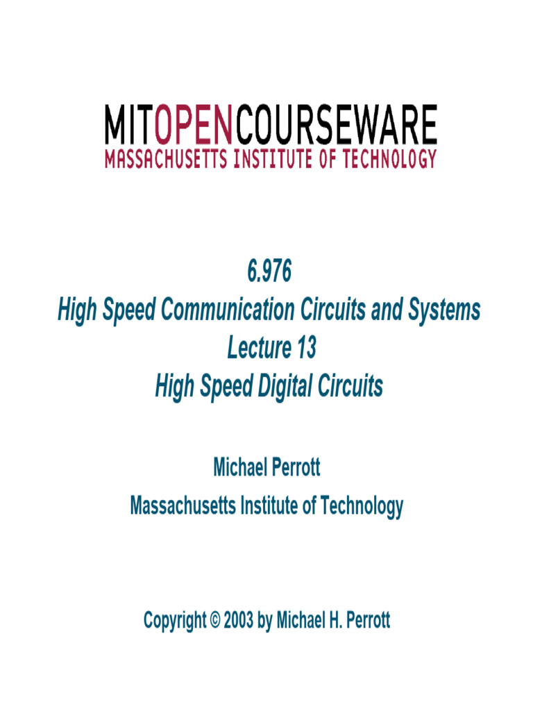 High Speed Digital Circuits | PDF | Logic Gate | Mosfet