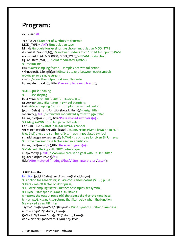 Matched Filter Output | PDF | Signal To Noise Ratio | Applied Mathematics