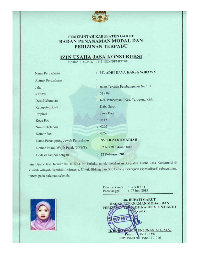 Iujk Pt. Adhi Daya | PDF