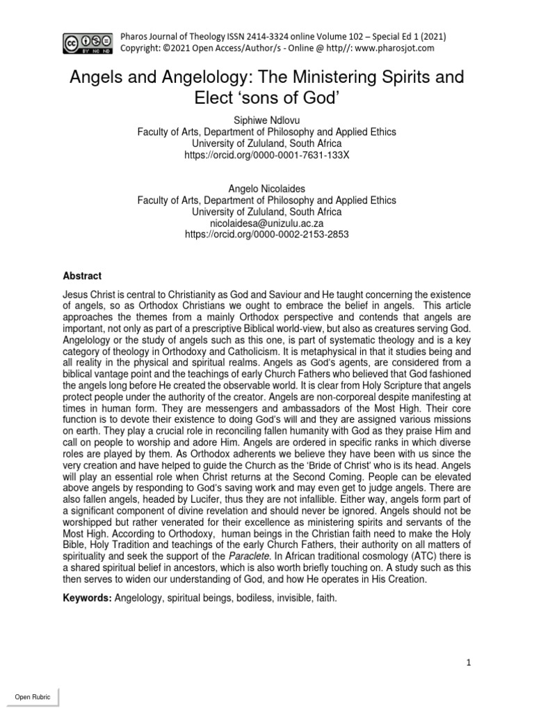 Angels and Angelology The Ministering Spirits and | PDF | Angel ...