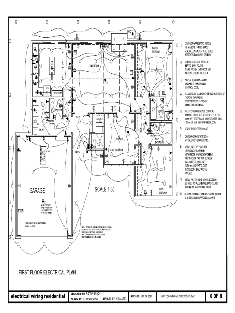 DWG 6 First Floor Electrical | PDF | Components | Architectural Design