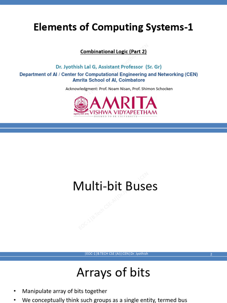 Combinational Logic-Part2 | PDF | Bit | Electronic Engineering