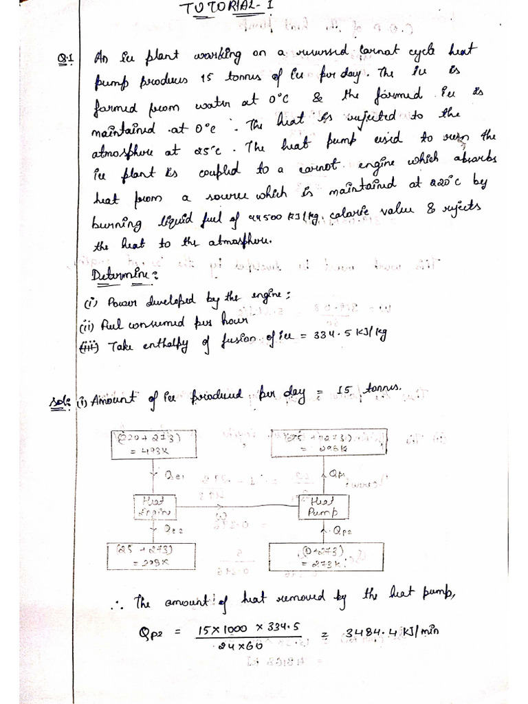 Thermodynamics Tutorial 1 Answers | PDF