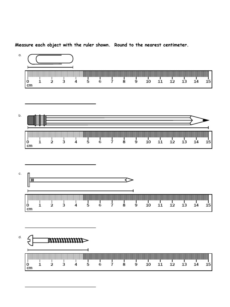 Measuring Objects in Centimeters | PDF
