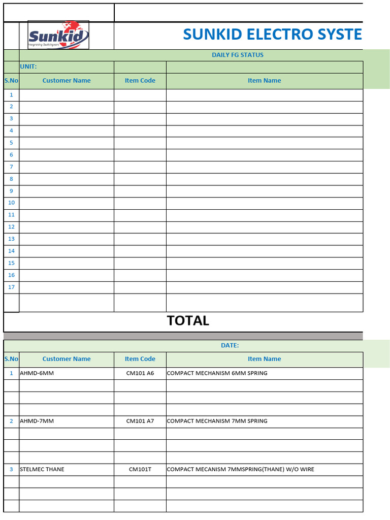 Sunkid Electro Systems Daily Status | PDF