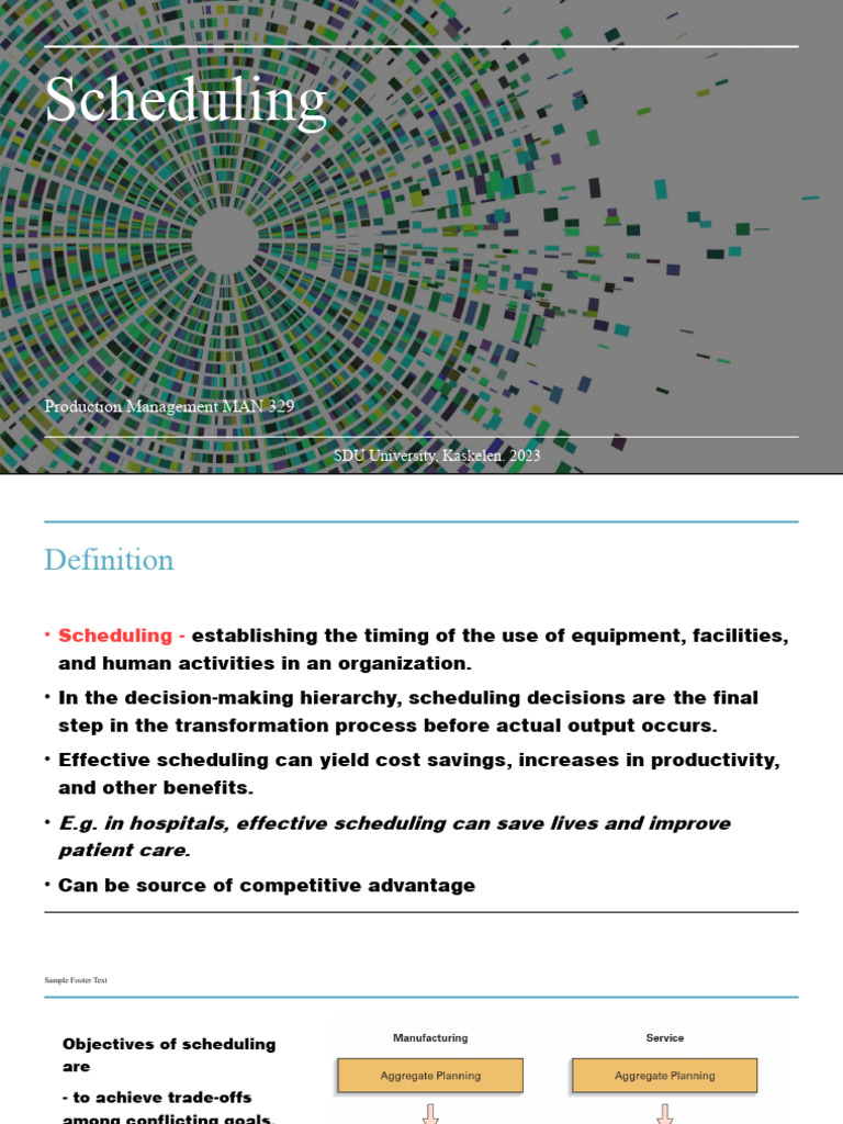Scheduling | PDF | Scheduling (Computing) | Systems Science Scheduling | PDF | Scheduling (Computing) | Systems Science
