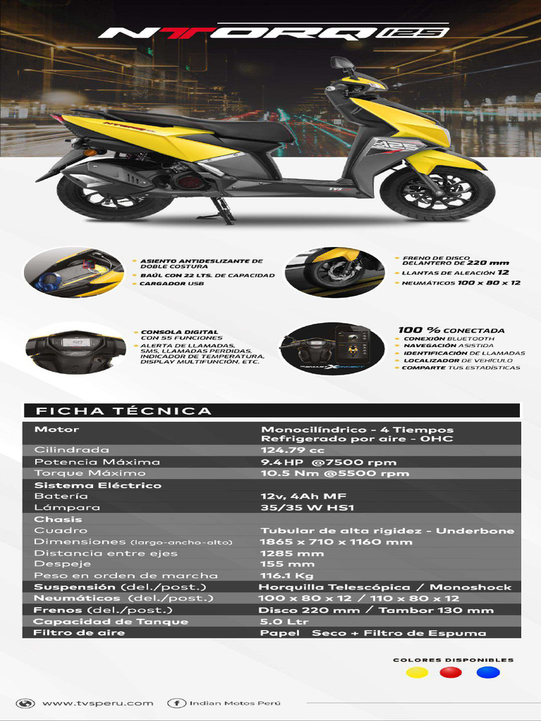 Ficha NTORQ-125 | PDF