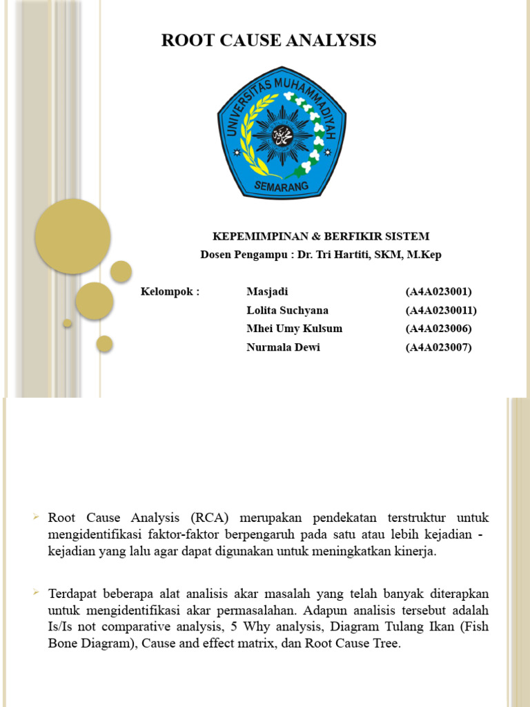 Root Cause Analysis (Rca) | PDF