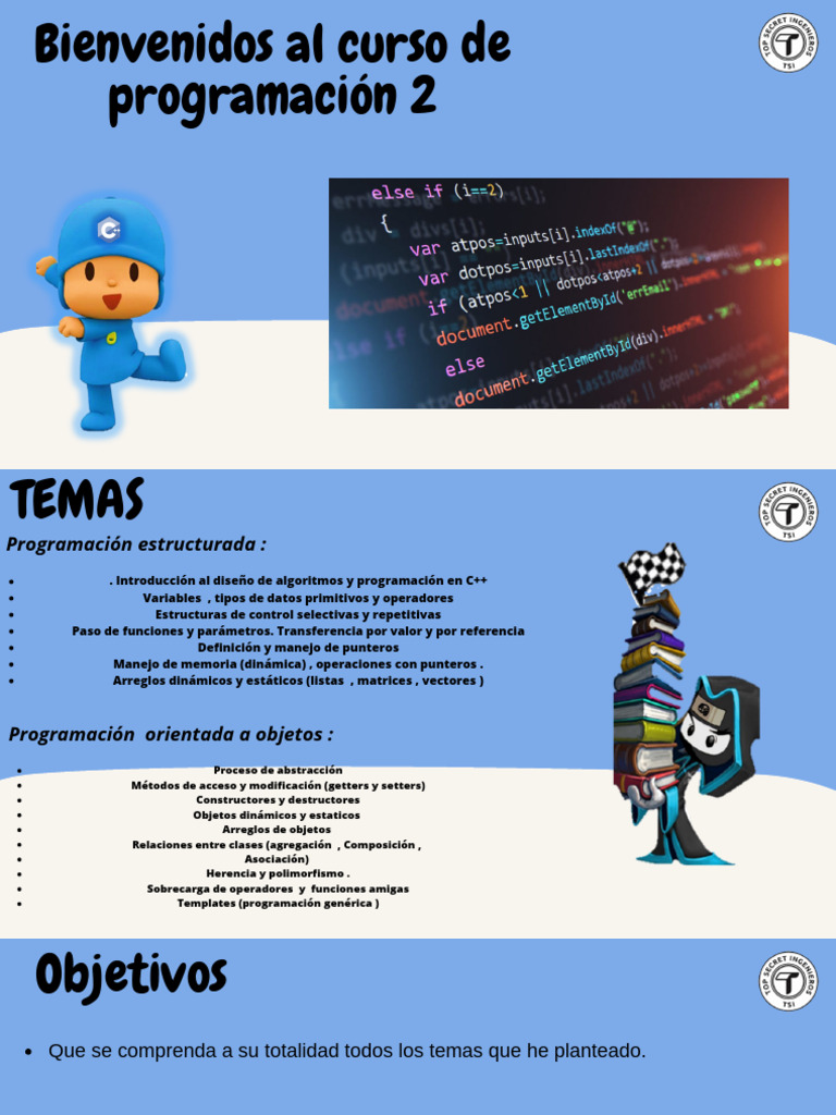 Bienvenidos | PDF | Objeto (informática) | Puntero (Programación de computadora)