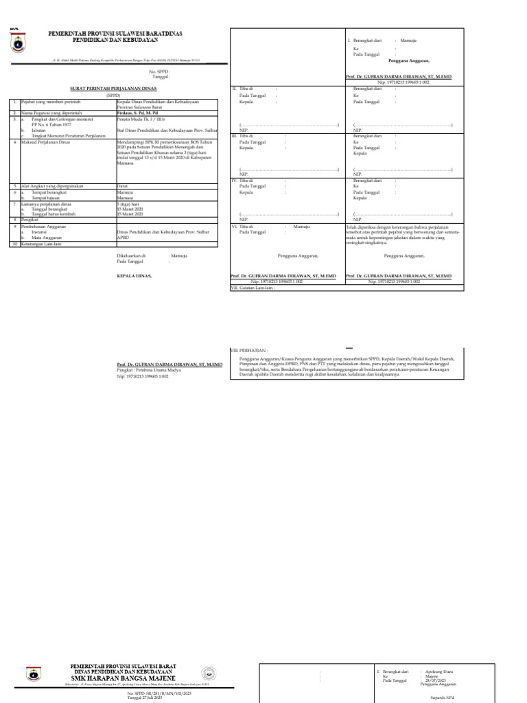 03 - SPPD Belakang New | PDF