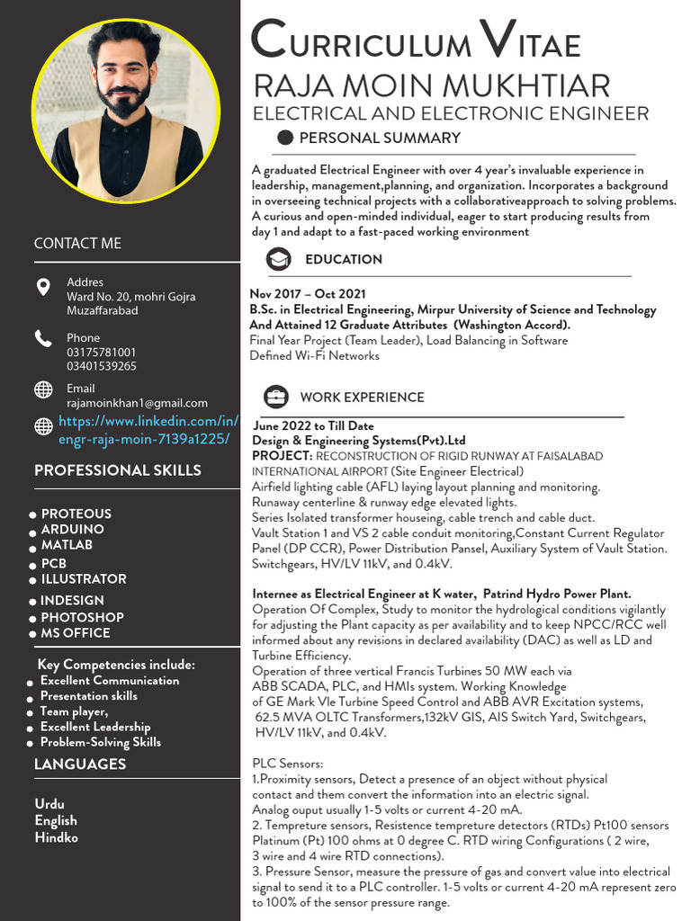 Resume Raja Moin | PDF | Scada | Programmable Logic Controller