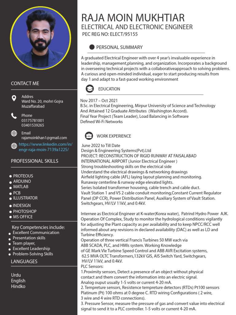 Resume Raja Moin 001 | Download Free PDF | Scada | Programmable Logic Controller