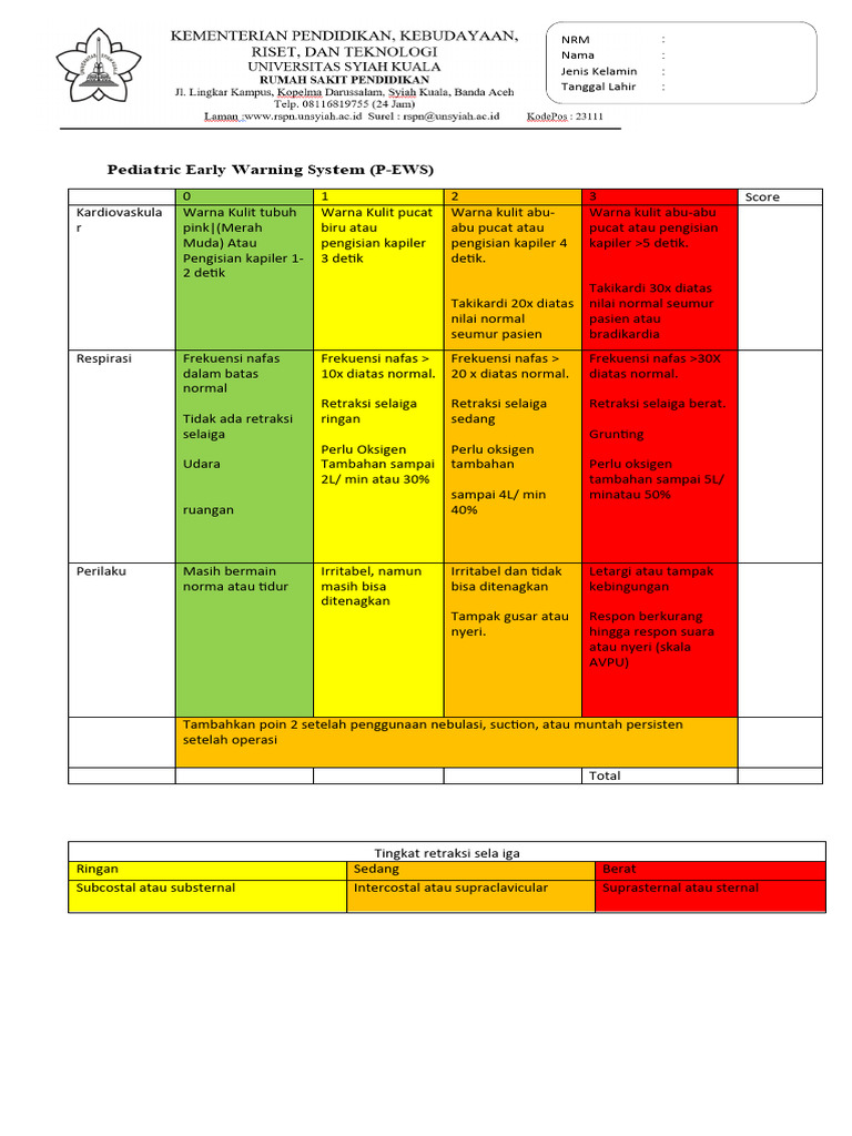 Sistem Peringatan Dini Pediatrik | PDF