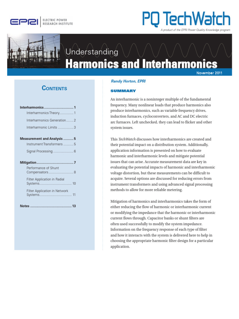 Understanding Harmonics and Interharmonics | PDF | Power Inverter | Sampling (Signal Processing)