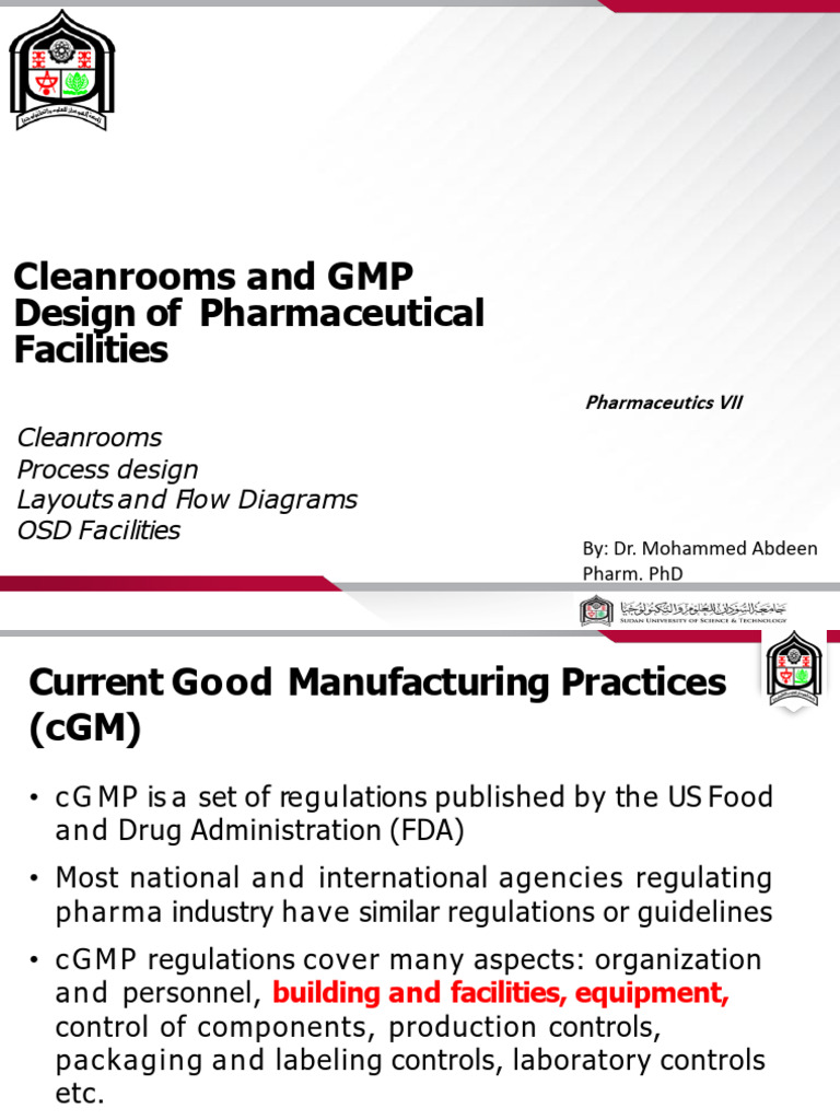 Cleanrooms and GMP Design - 1. | PDF | Chemistry | Industrial Processes