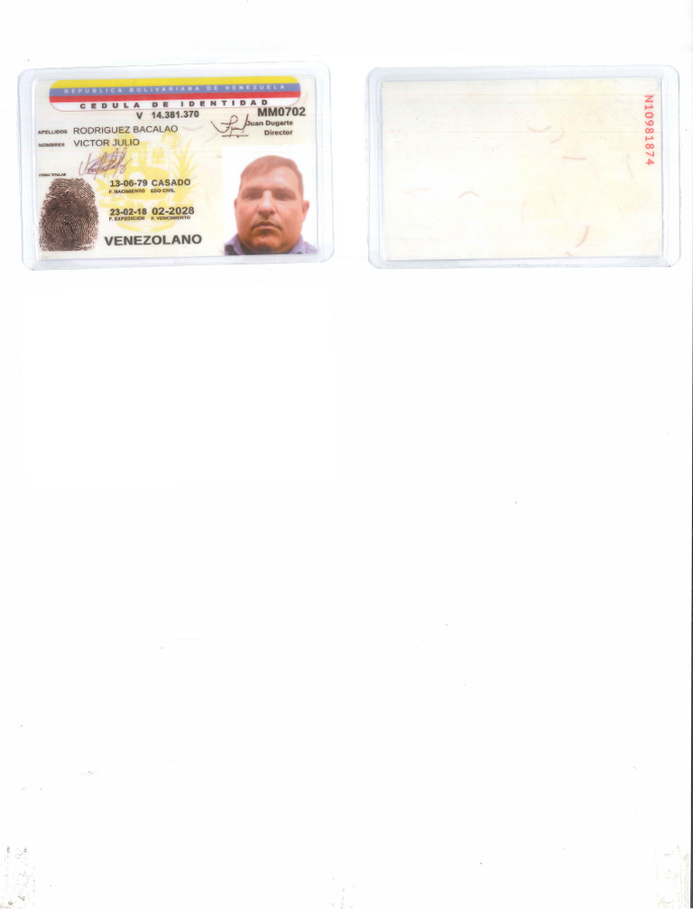 Cedula Victor Rodriguez | PDF