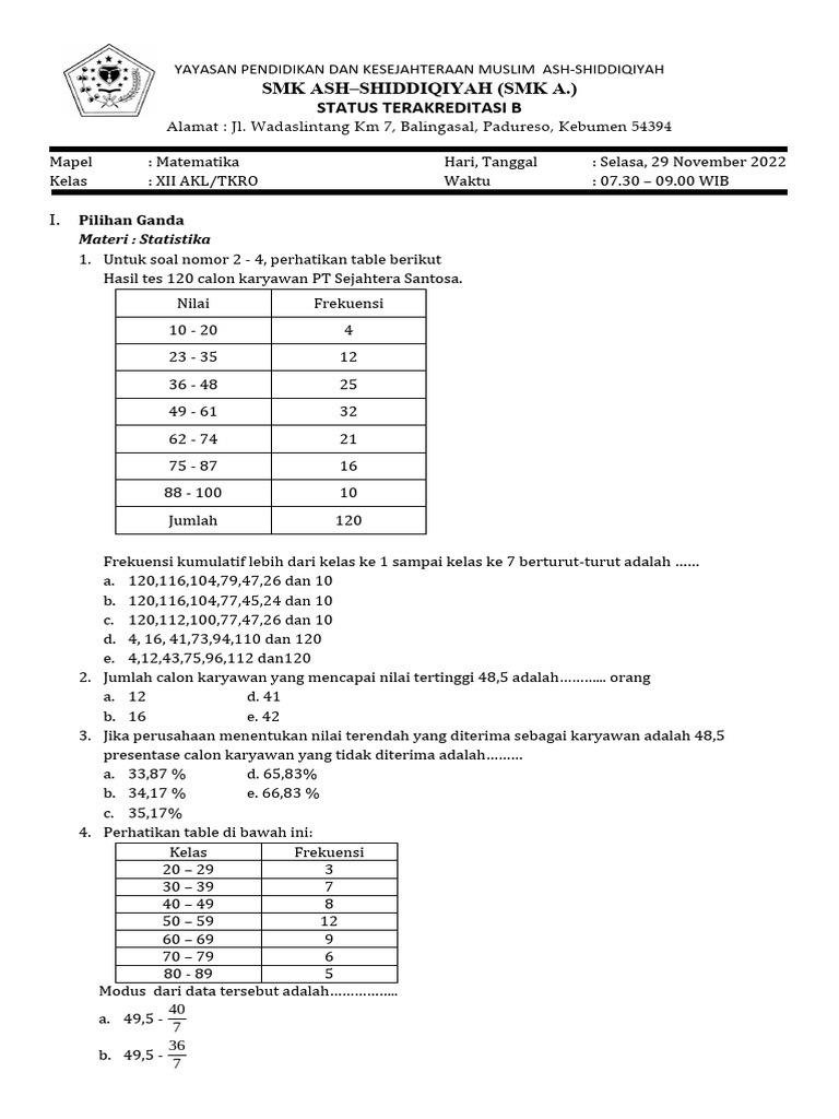 Soal Kelas XII AKL Print | PDF