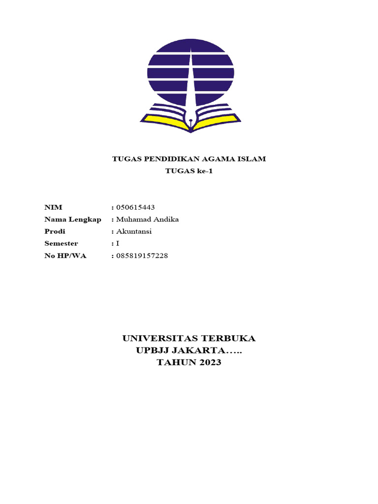 Tugas Pendidikan Agama Islam | PDF | Agama & Spiritualitas