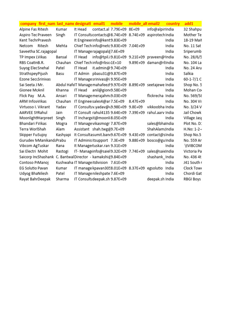 CTO and IT Heads Sample | PDF