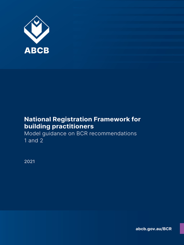 BCR Rec1 2 National Registration Framework | PDF | Engineer | Architect
