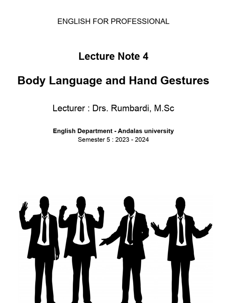 Body Language And Hand Gesture Pdf