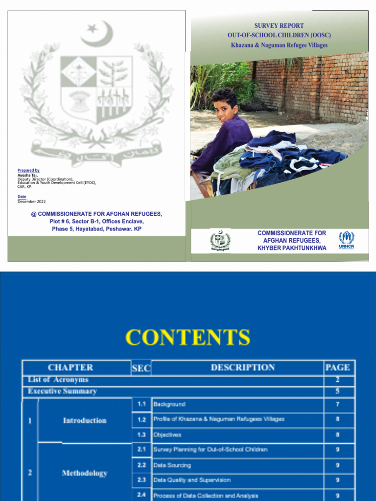 Survey Report On Out-of-School Children (OOSC) | PDF | Refugee | Human ...
