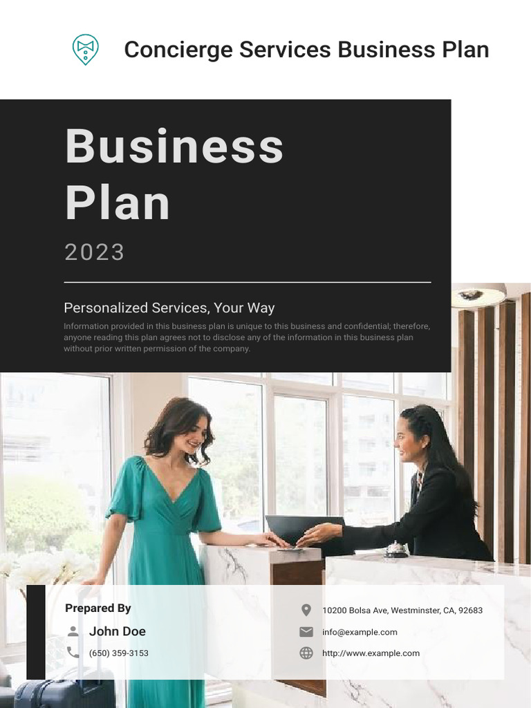 Concierge Services Business Plan PDF | PDF | Marketing | Business Plan