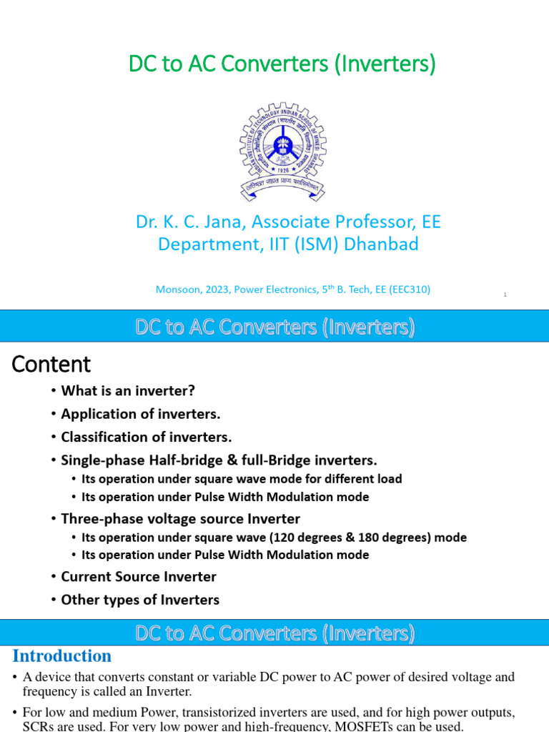 Module-4-DC To AC Converters - Mod | PDF | Power Inverter | Power ...