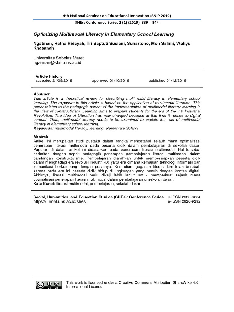Optimalkan Literasi Multimodal SD | PDF