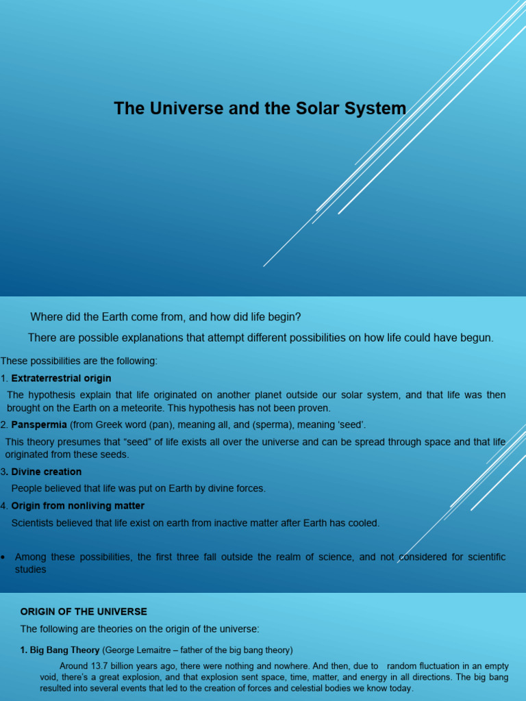 Earth Science Lesson 1 | PDF | Atmosphere | Universe