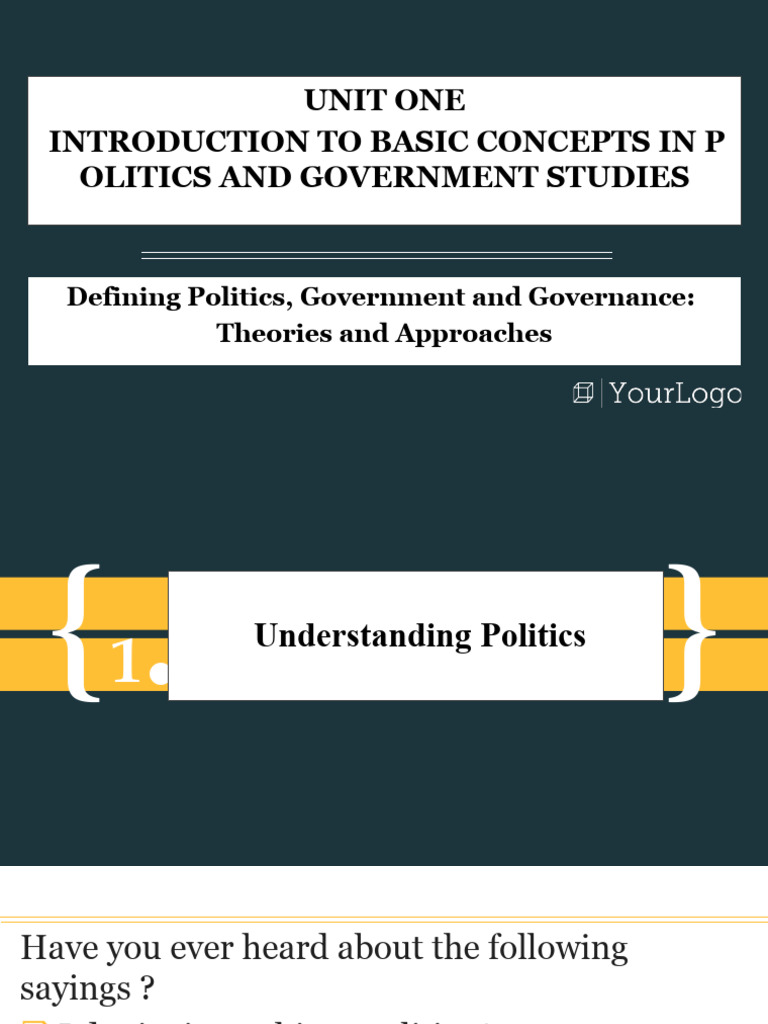 Introduction To Politics and Governance | PDF | State (Polity) | Governance
