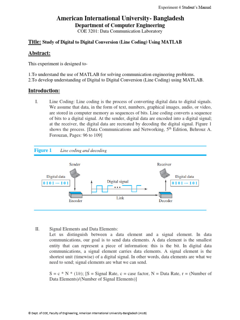 Data Comm EXP 4 Student Manual Sum 23 | PDF | Data | Communication