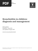 Pediatric Bronchiolitis Guide | PDF | Pneumonia | Hypoxia (Medical)