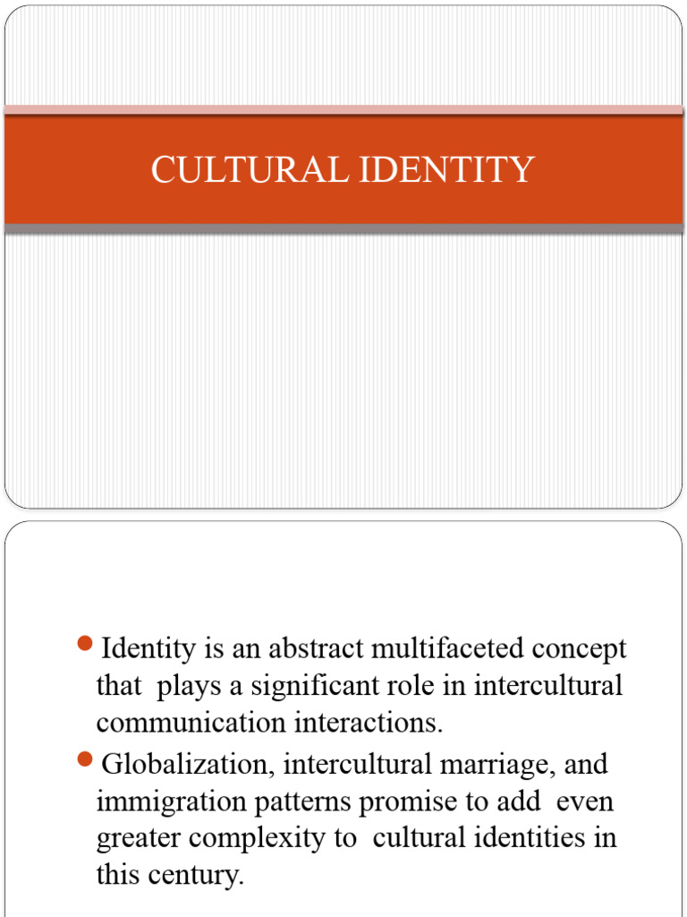 Cultural Identity | PDF | Identity (Social Science) | Self Concept