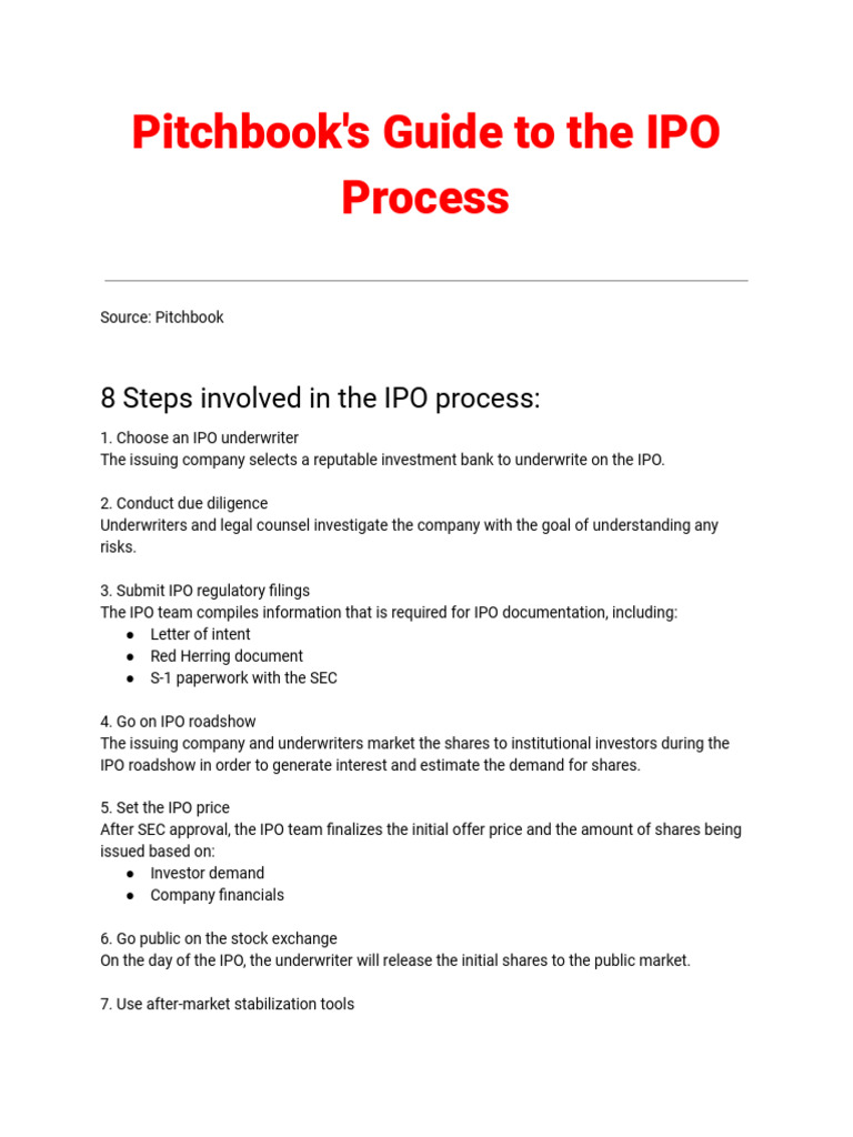 IPO Guide for Companies & Investors | PDF | Initial Public Offering ...