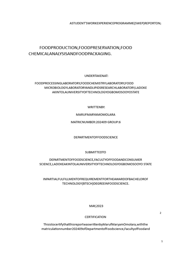 Intro For SWEP Report (1) Menu | PDF | Calorie | Food And Drink