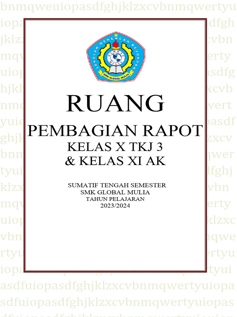 Label Ruang Ujian | PDF